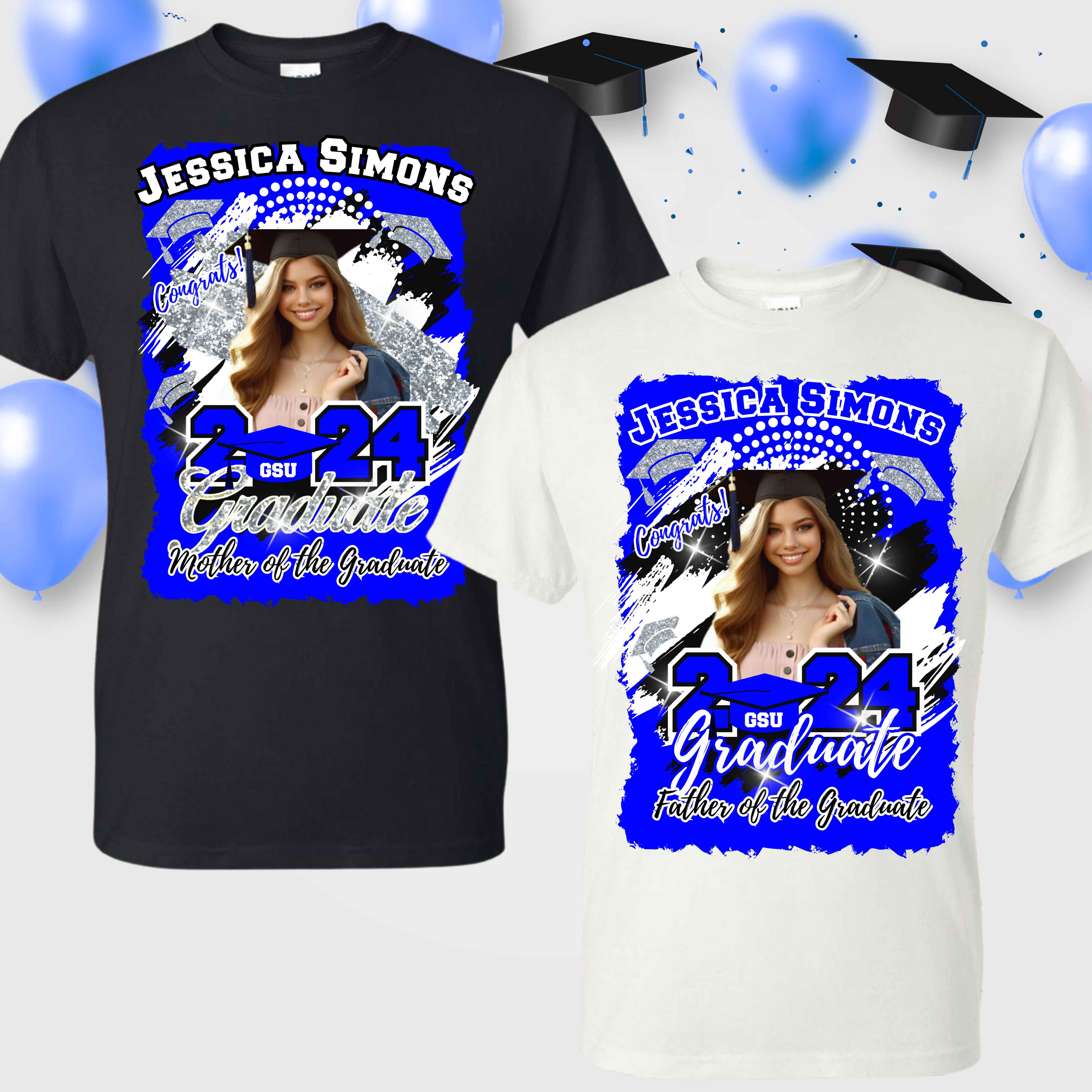 Personalized Grad T-Shirts DTF T-Shirt, T-Shirt Kiki's Custom Inspirations